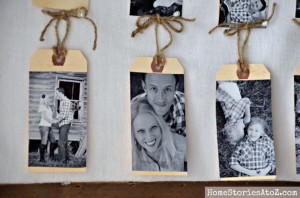 How to Create a Mini-Gallery Wall {photo tags}