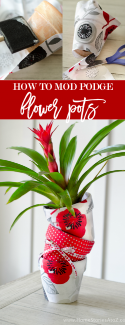 How to Mod Podge Flower Pots