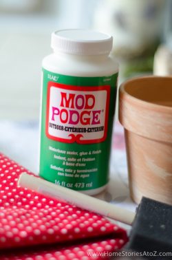 How to Mod Podge Flower Pots