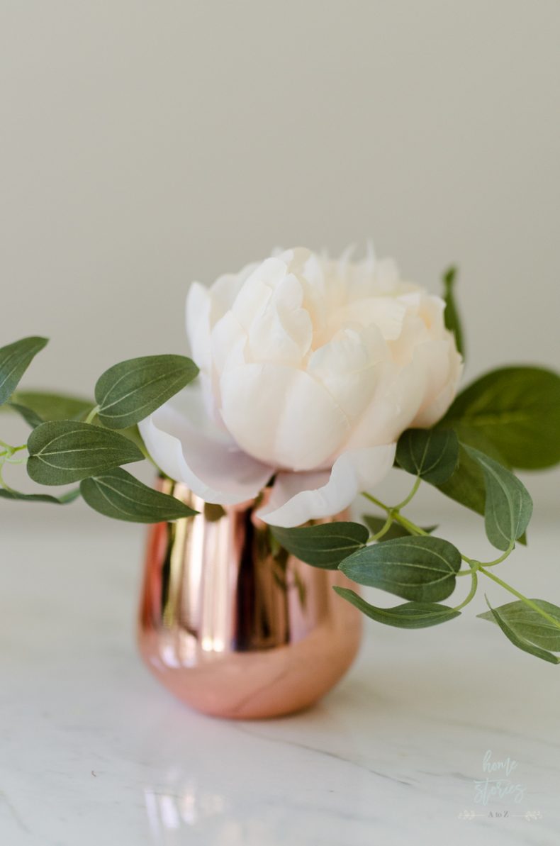 How to Style a Tiered Tray with Fall Faux Floral Arrangements