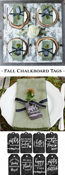 Free Printable: Fall Chalkboard Tags