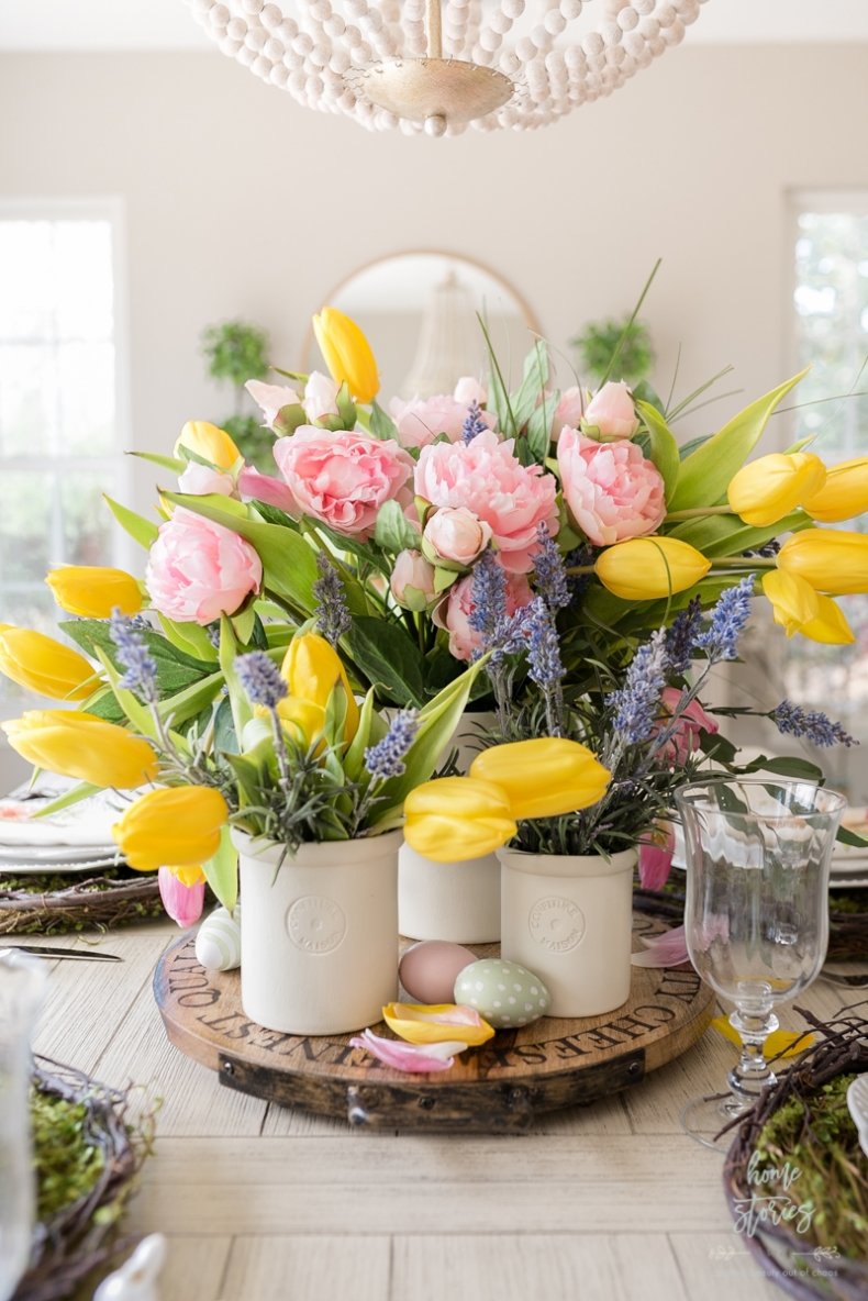 Easter Bunny Spring Table Setting