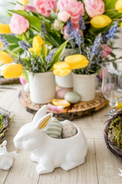 Easter Bunny Spring Table Setting
