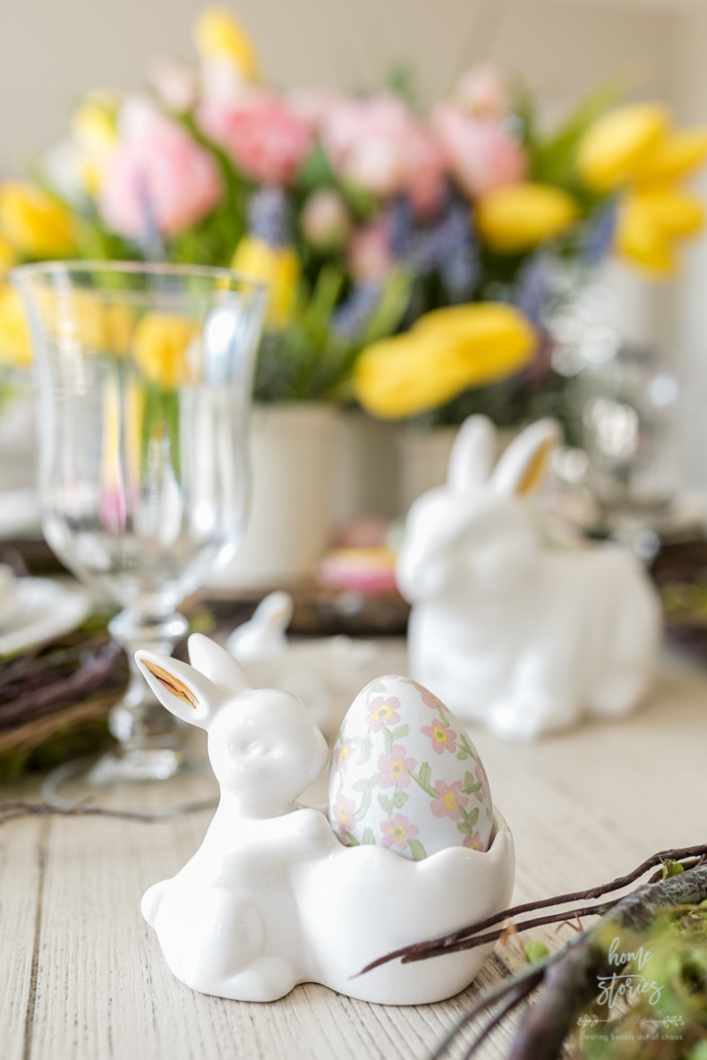 Easter Bunny Spring Table Setting
