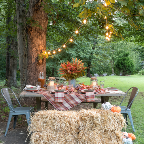 Effortlessly Beautiful Friendsgiving Outdoor Fall Table Setting