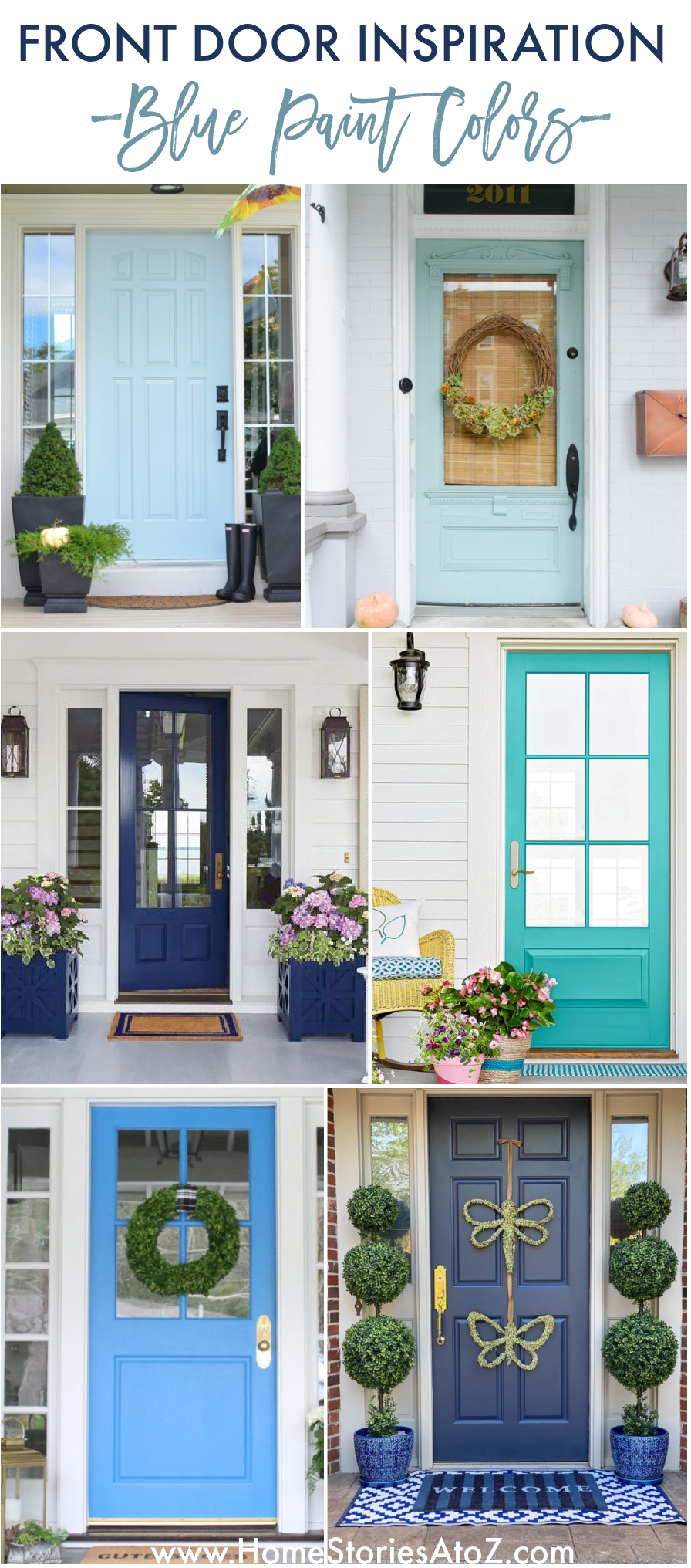 Gorgeous Blue Door Paint Color Ideas: Paint Your Door Blue