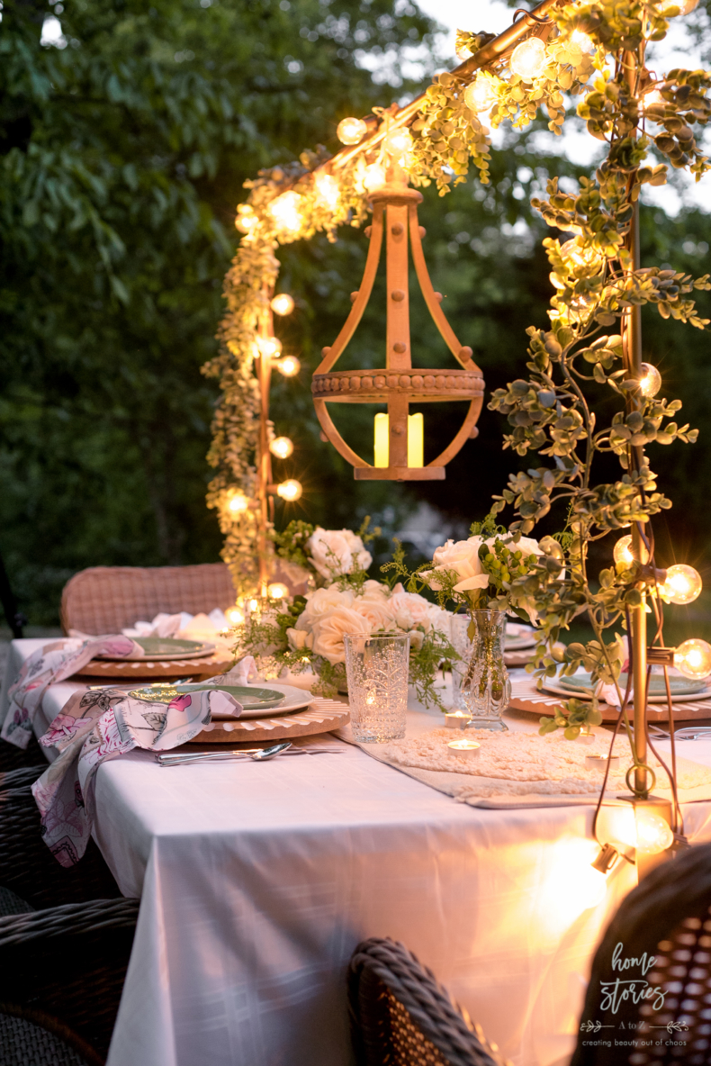 Elegant Outdoor Summer Table Setting : Items Needed to Set an Outdoor Table