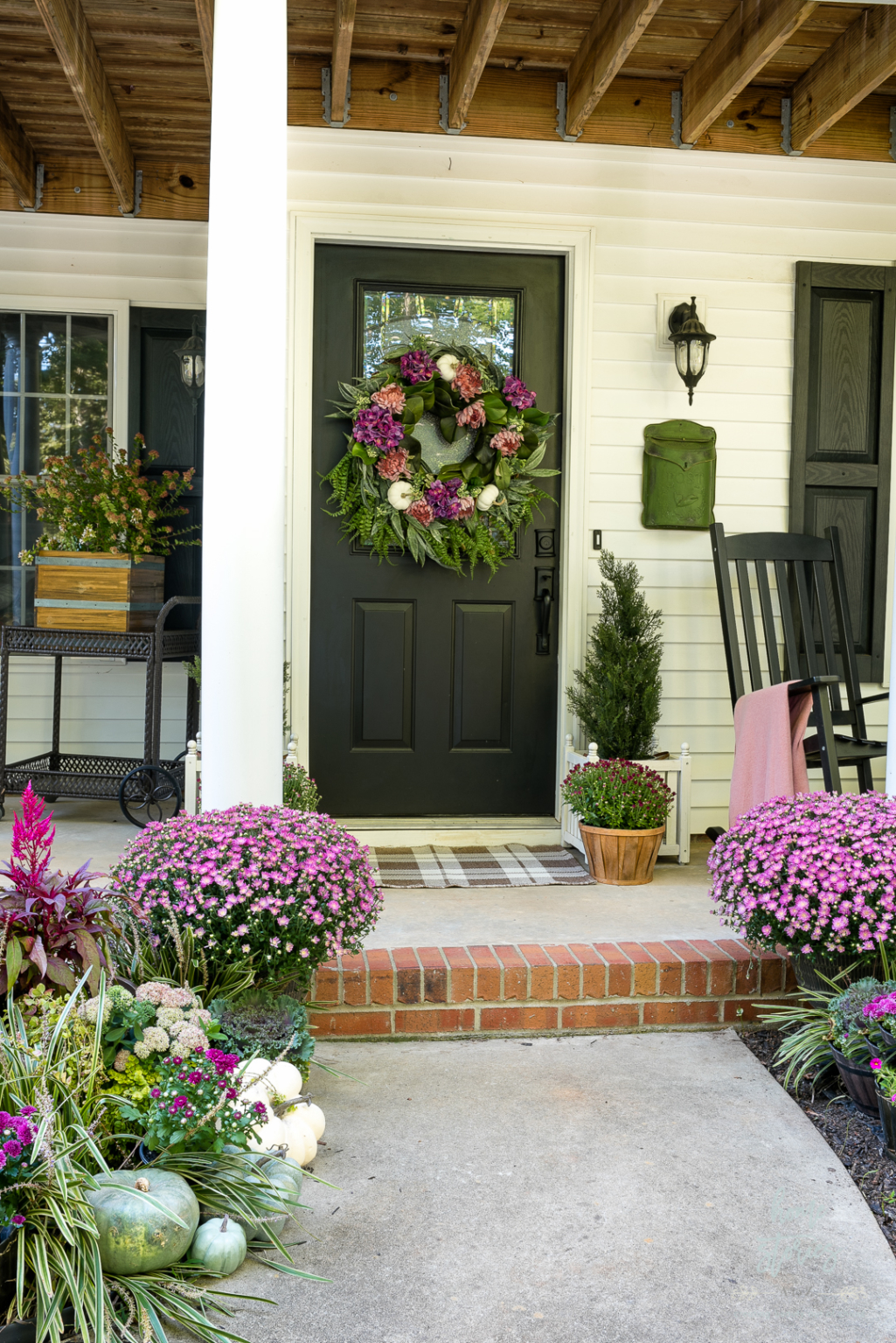 Purple Pink and Fuschia Fall Porch