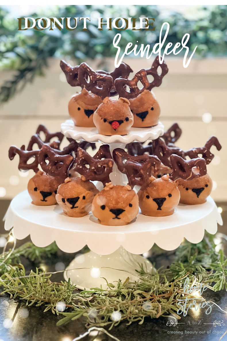 Donut Hole Reindeer | Easy No-Bake Christmas Treat